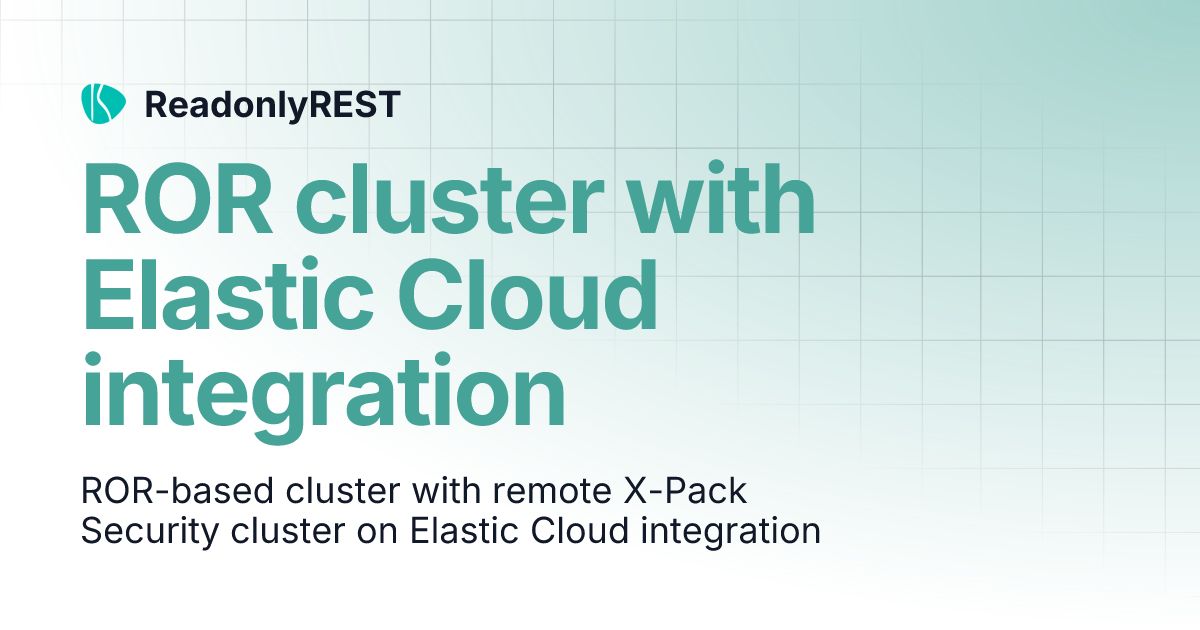 ROR cluster with Elastic Cloud integration | develop | ReadonlyREST