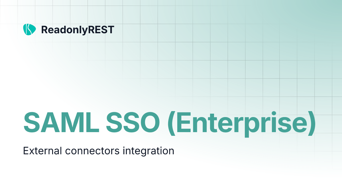 SAML SSO (Enterprise) | ReadonlyREST
